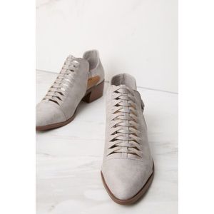Qupid | Shoes | Light Gray Braided Ankle Booties | Poshmark
